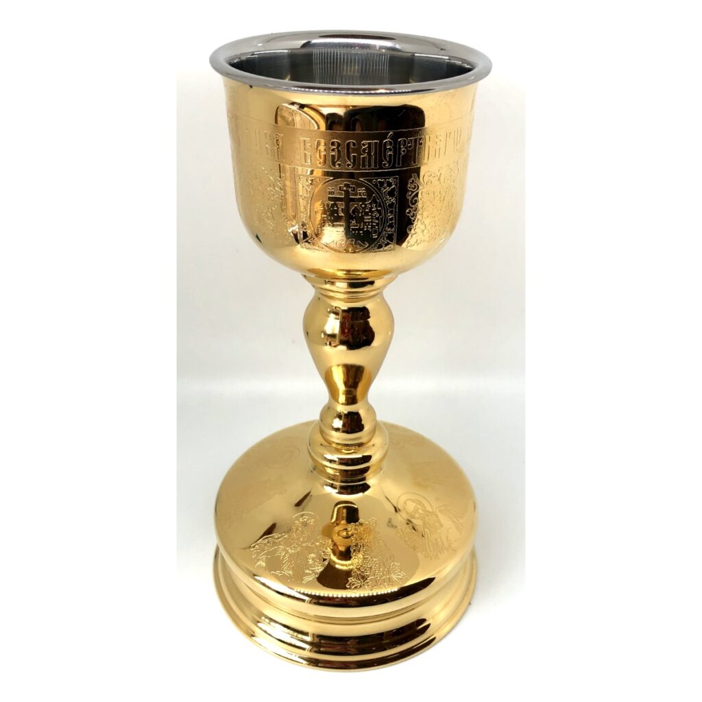 Chalice 1.5L – Gold Plated, Stainless Steel Cup – Holy Archangel Candles