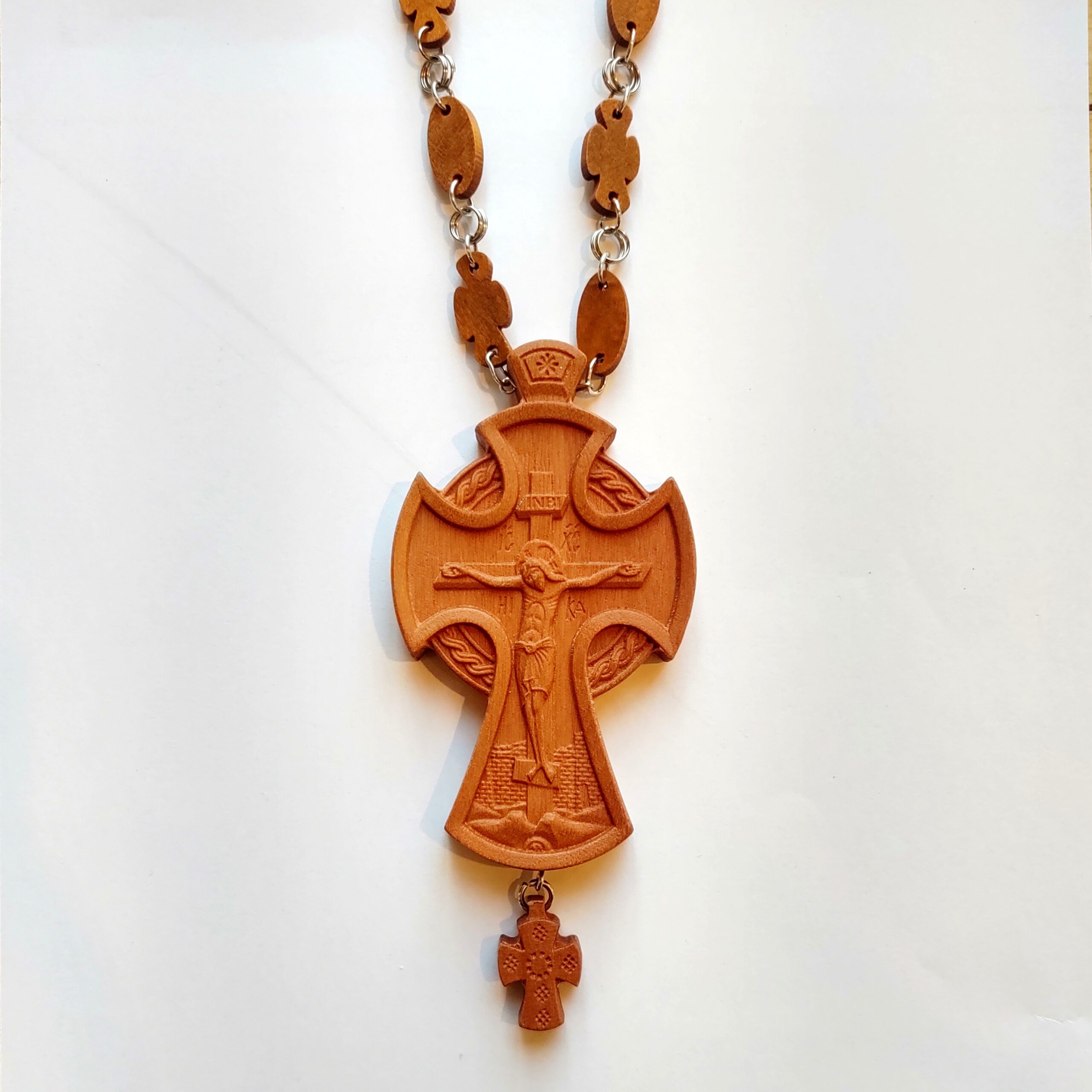 Pectoral Cross, Wood, Celtic Style - Holy Archangel Candles