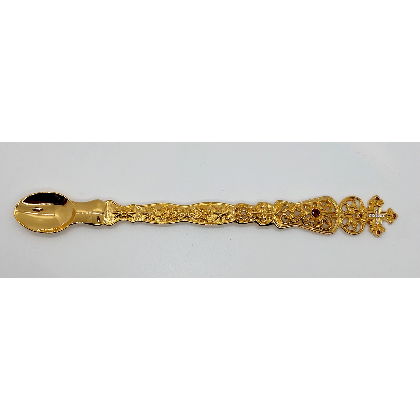 Communion spoon - Russian - With Gems - Gold Plated - Holy Archangel ...