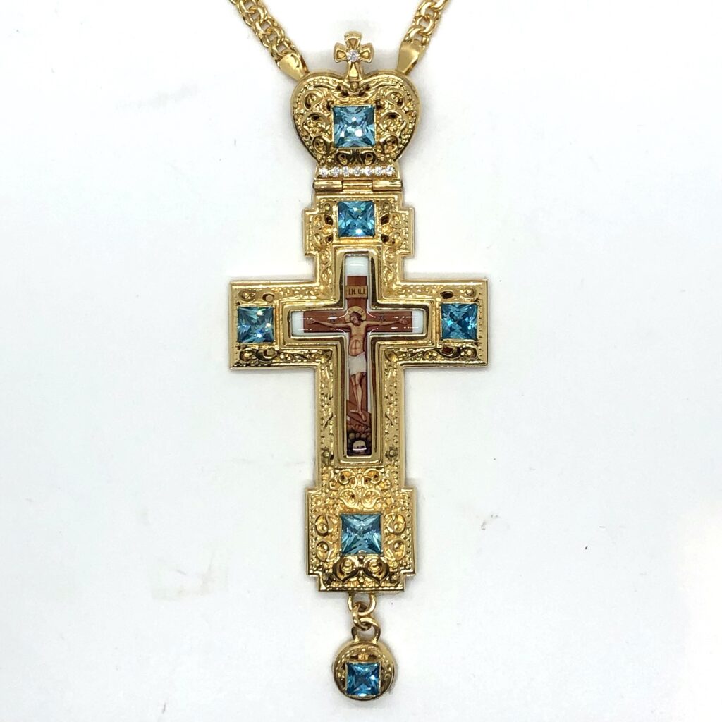 Pectoral cross with Amethyst Stones - Holy Archangel Candles