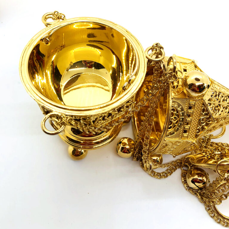 Gold Cathedral Censer – Holy Archangel Candles