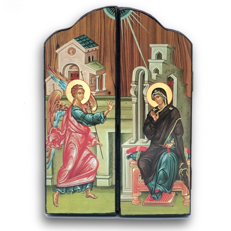 Mat Olga with Angels Folding Icon – Holy Archangel Candles