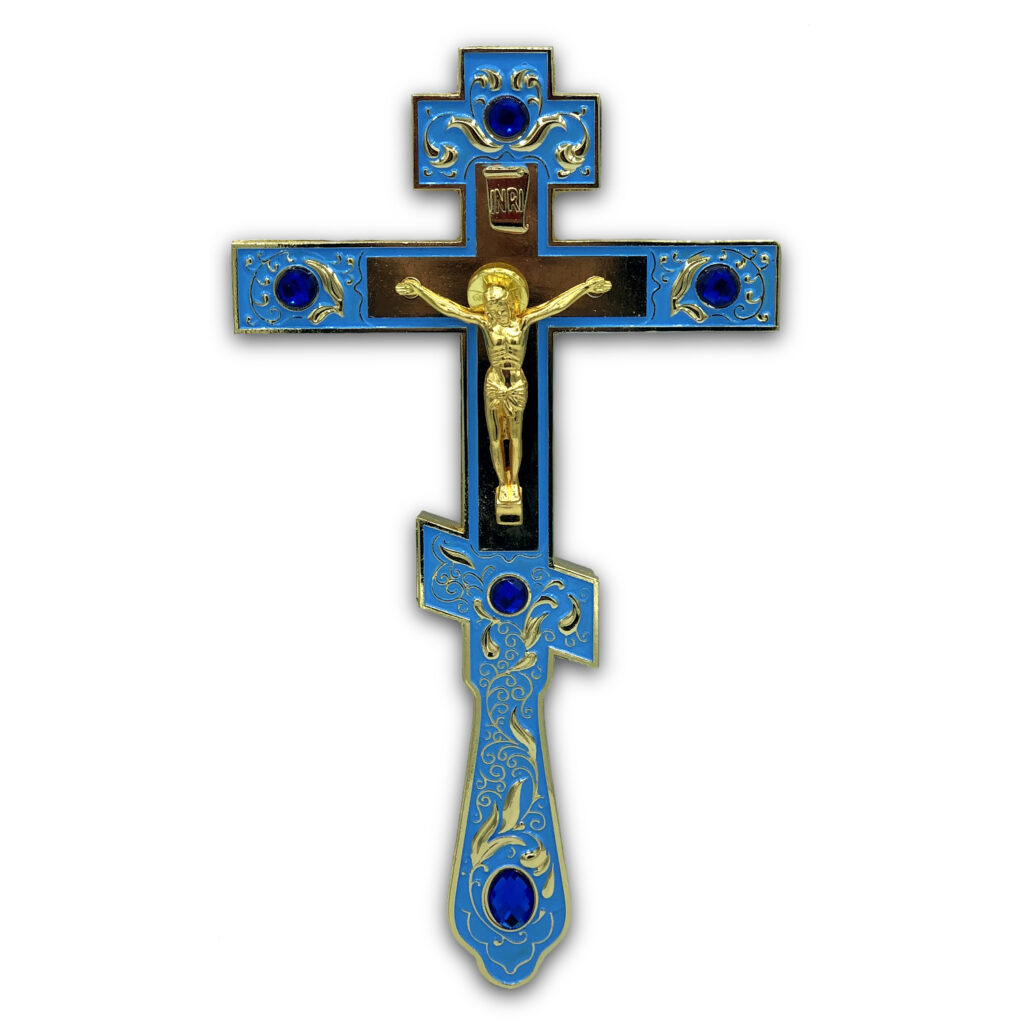 Orthodox cross for home, wood - small - Holy Archangel Candles