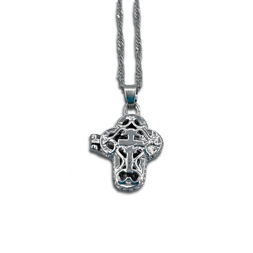 Silver Locket Cross – Holy Archangel Candles