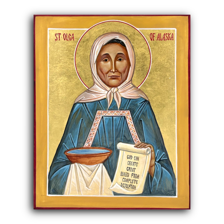 St Herman and Mat Olga Icon Pinback Buttons – Holy Archangel Candles