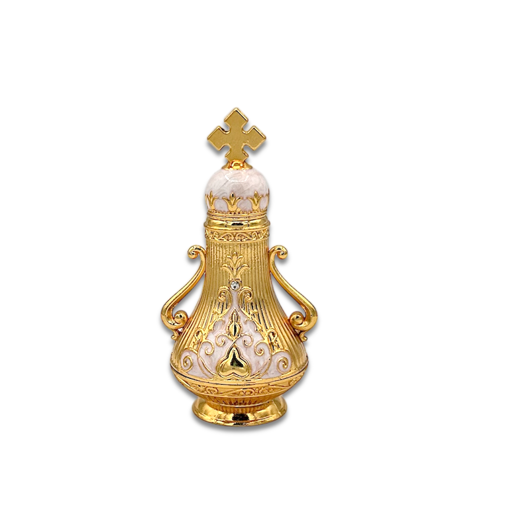Small Holy Oil Vessel for Anointing with enamel – Holy Archangel Candles